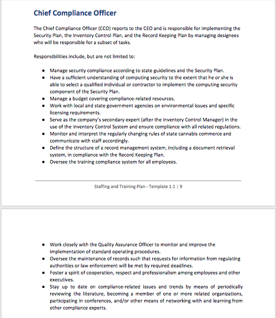 Cannabis Staffing and Training Plan | Marijuana Staffing Plan